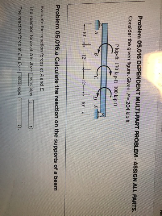 Solved Problem 05.016 DEPENDENT MULTI-PART PROBLEM -ASSIGN | Chegg.com
