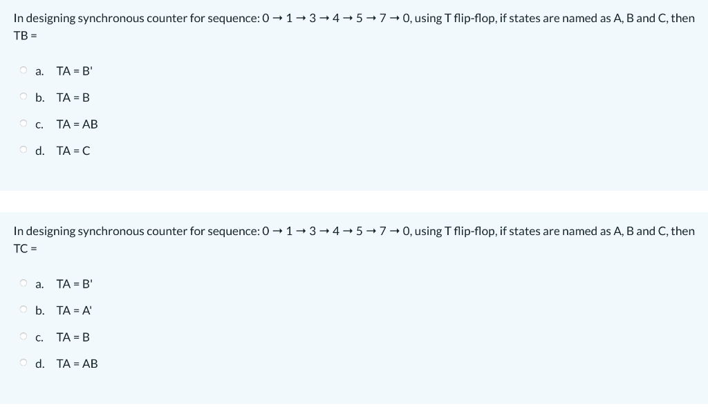 Solved In designing synchronous counter for sequence: 0 | Chegg.com