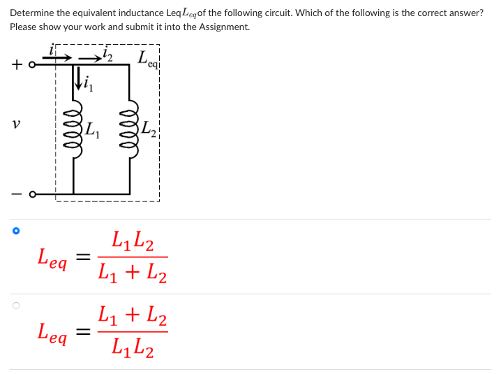 Solved Determine the equivalent inductance Leq Leq of the | Chegg.com