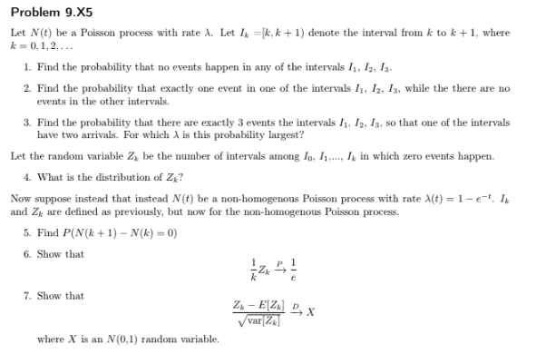 Let N(t) be a Poisson process with rate λ. Let | Chegg.com