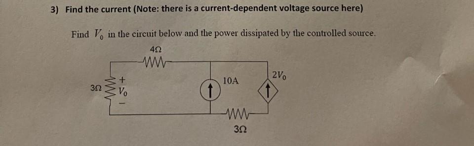 Solved Find the current (Note: there is a current-dependent | Chegg.com