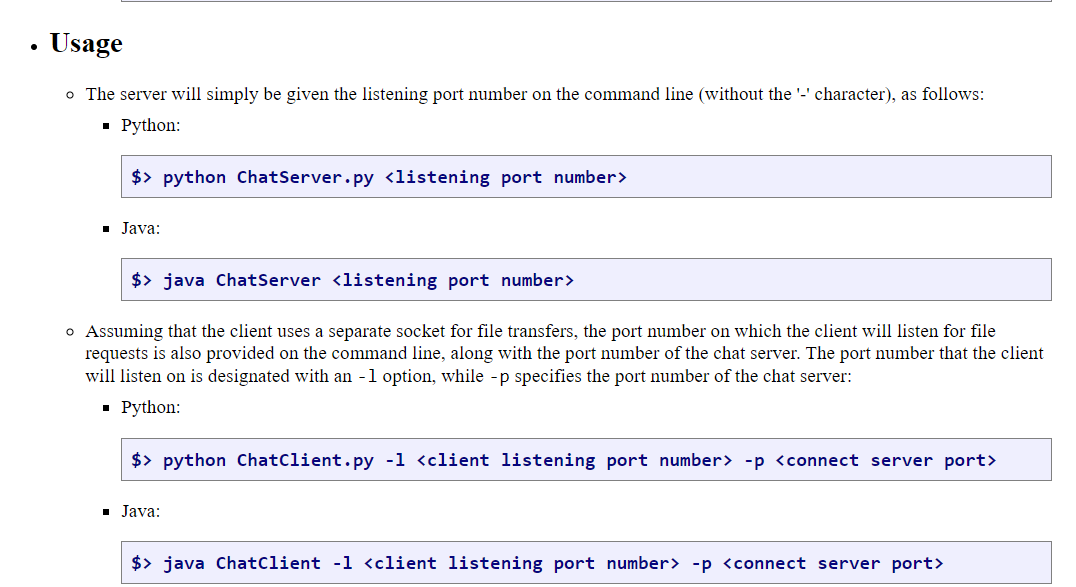 Functionality You are to create an enhanced chat | Chegg.com