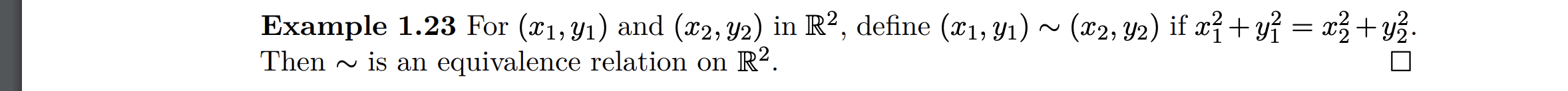 Solved Example 1.23 ﻿For (x1,y1) ﻿and (x2,y2) ﻿in R2, | Chegg.com