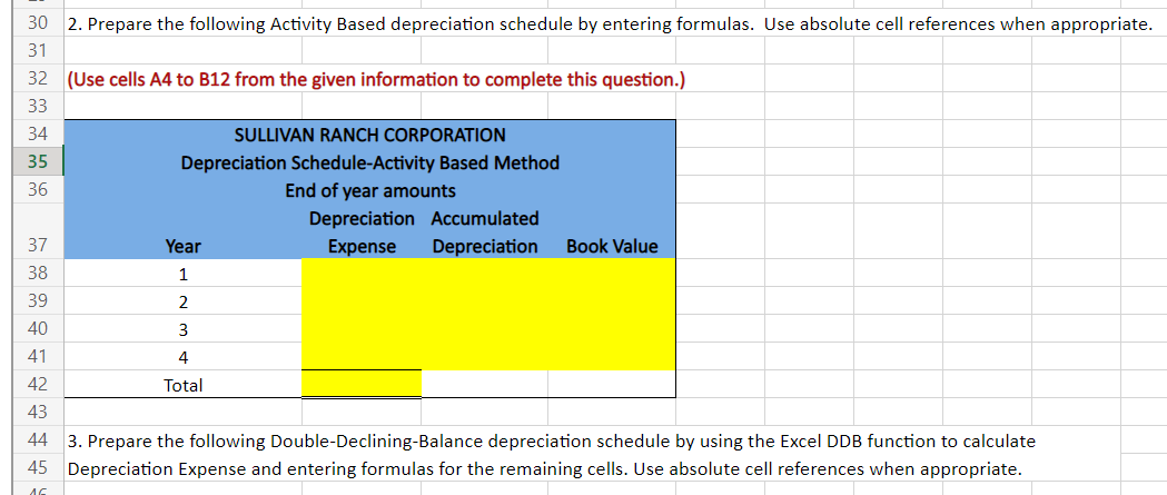 Solved and entering formulas for the remaining cells. Use | Chegg.com