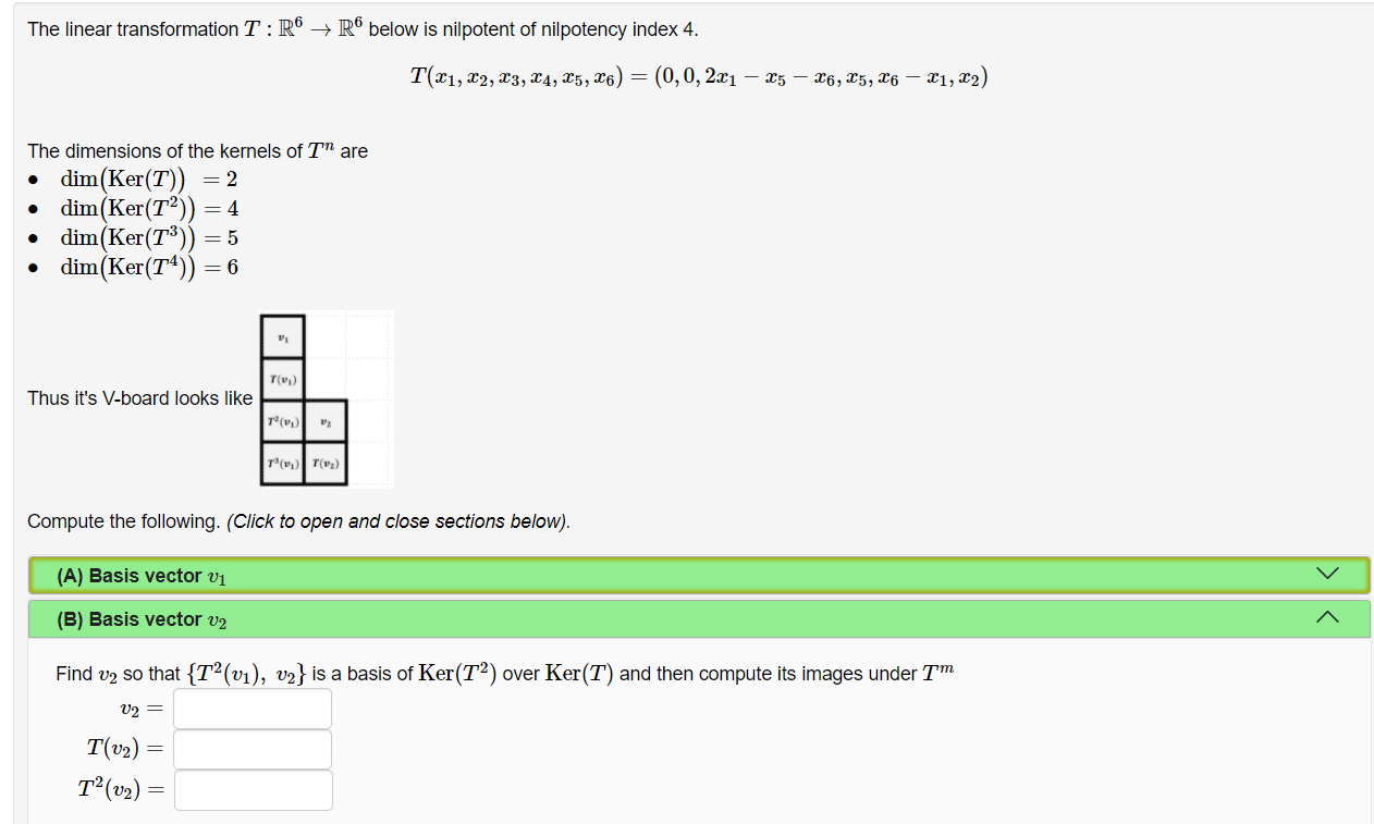 Solved The linear transformation T: R6 → RⓇ below is | Chegg.com