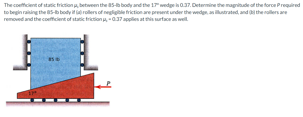 Solved The coefficient of ﻿static friction μs ﻿between the | Chegg.com