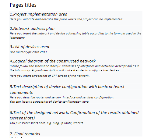 Solved NET TECH lab Final project requirements The project | Chegg.com