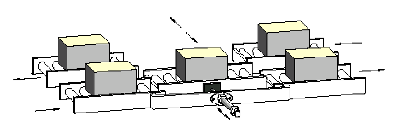 Solved Using a diverting device, parts are to be moved from | Chegg.com