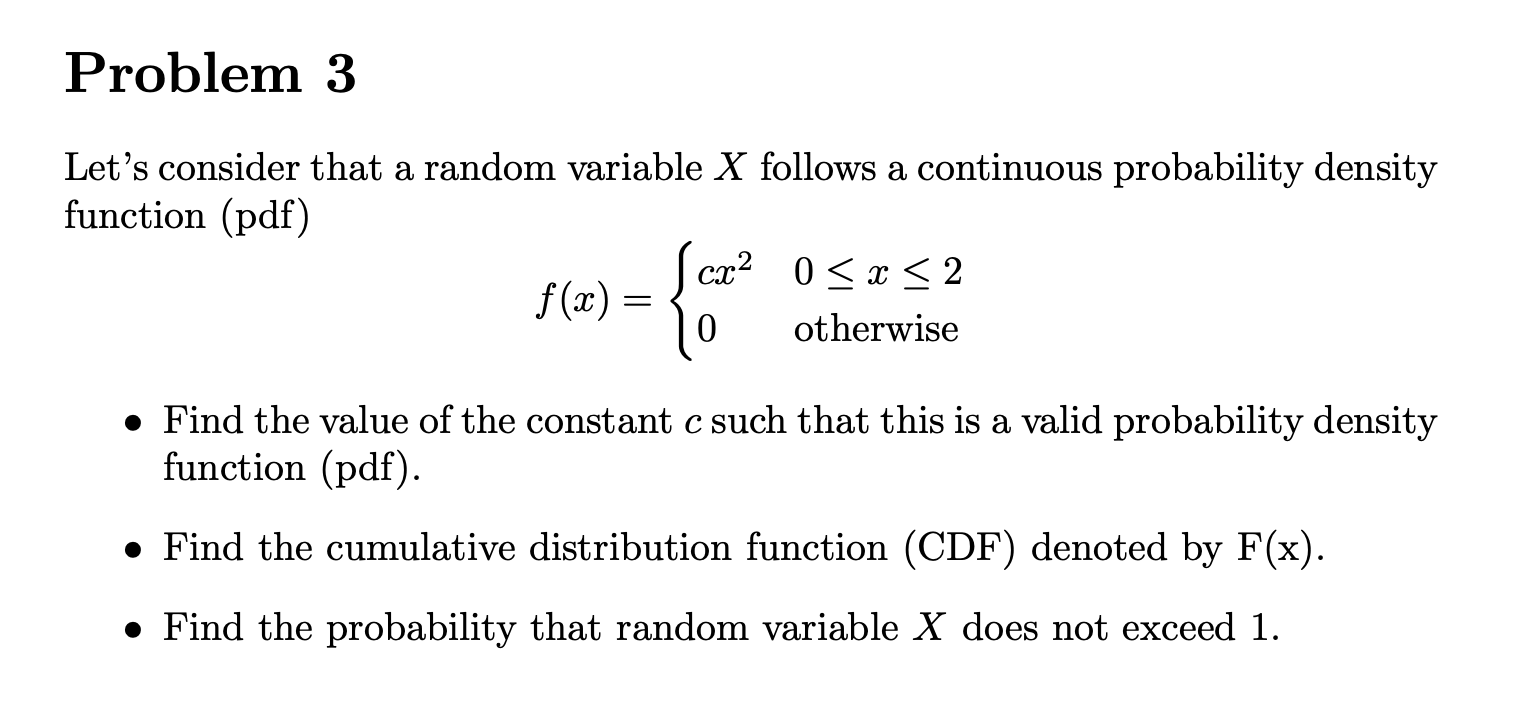 Solved Let's consider that a random variable X follows a | Chegg.com