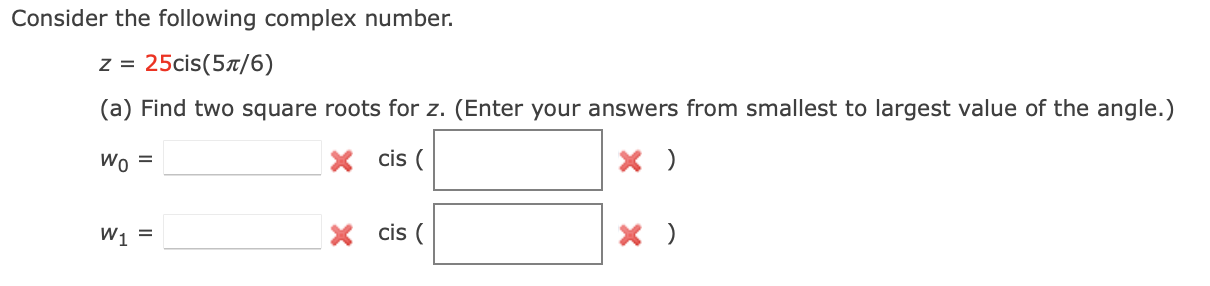 Solved Consider the following complex number. z = | Chegg.com