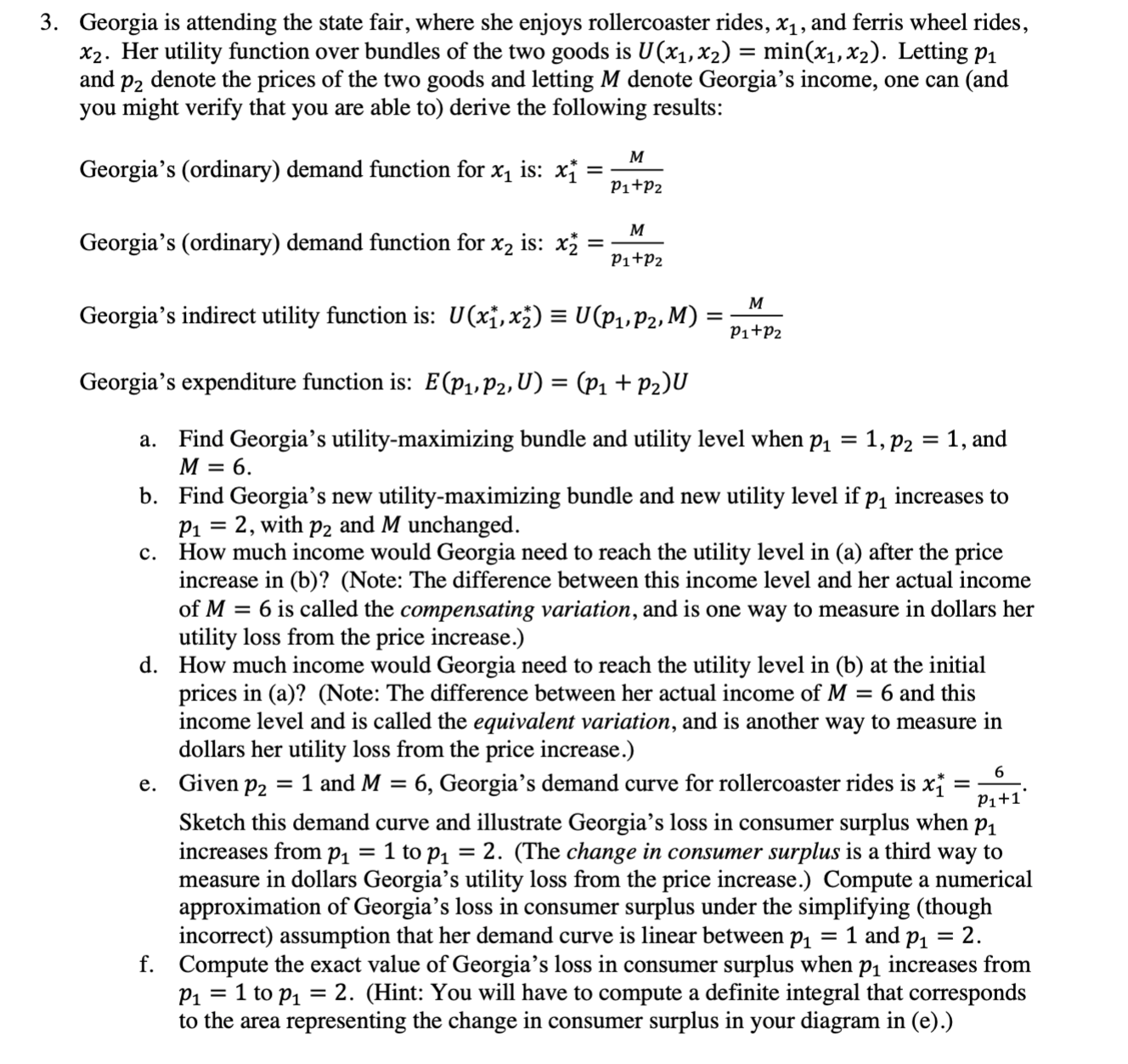 Solved Georgia is attending the state fair, where she enjoys | Chegg.com
