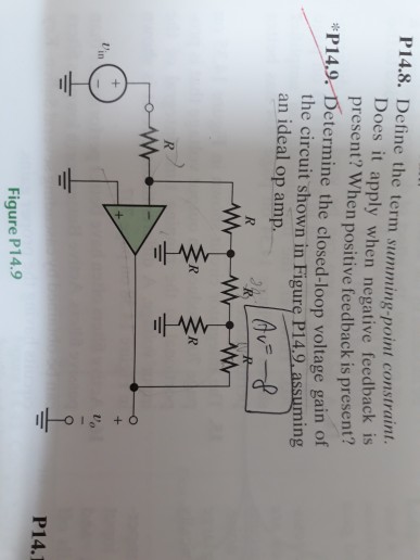 Solved P14.8. Define the term summing-point constraint. Does | Chegg.com