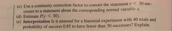 Solved 4 Basic Computation Normal Approximation To A
