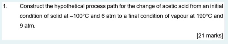 Solved 1. Construct the hypothetical process path for the | Chegg.com