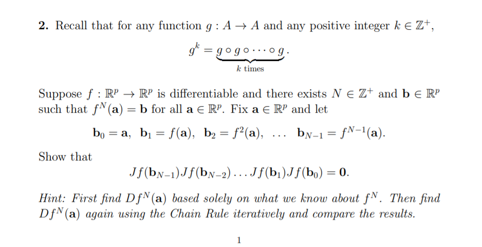 Solved 2. Recall that for any function g: A + A and any | Chegg.com