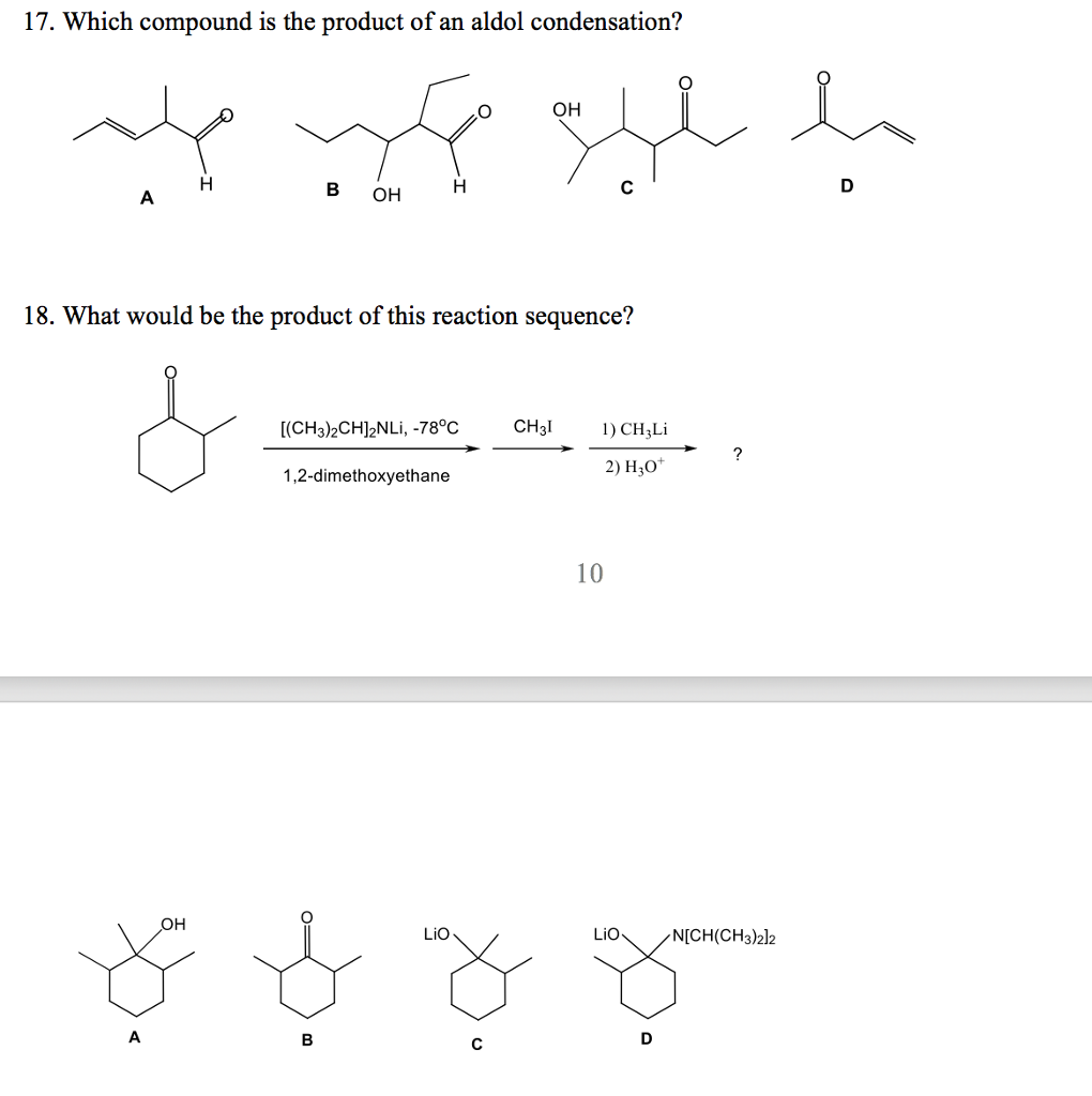 Solved O Chem questions, just checking to see if my answers | Chegg.com