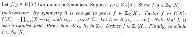 Solved Let K be a number field, i.e. a finite field | Chegg.com