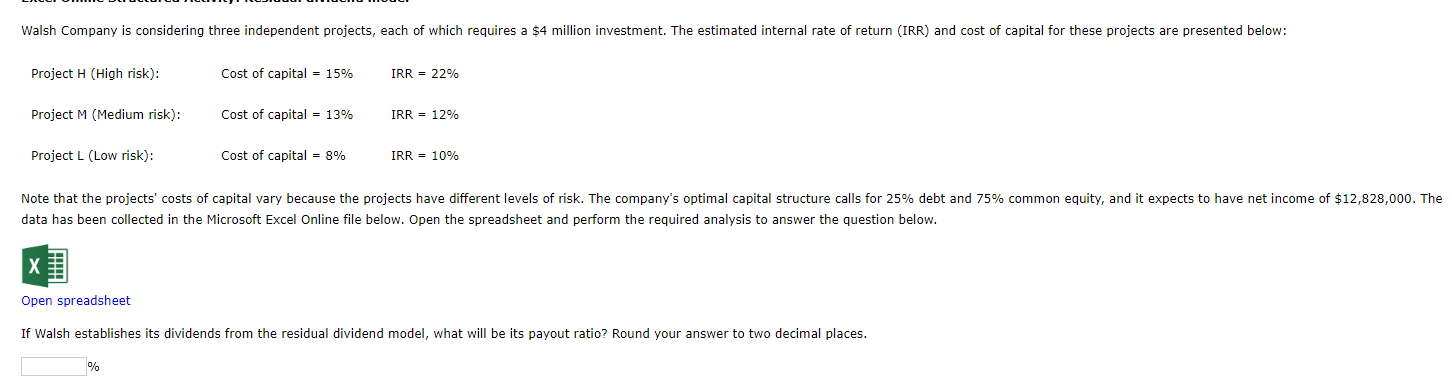 Solved data has been collected in the Microsoft Excel Online | Chegg.com