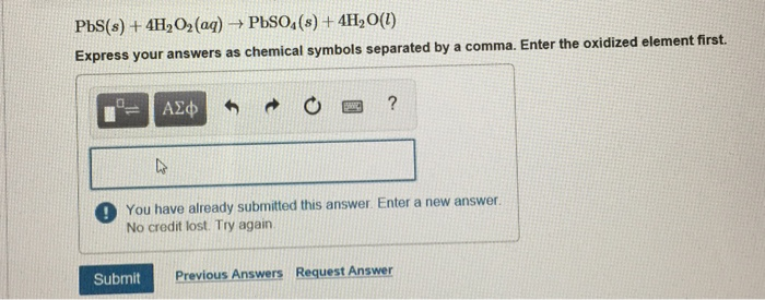 Solved PhS(s) + 4H202 (aq) → PbSO4 (s) + 4H20(1) Express | Chegg.com