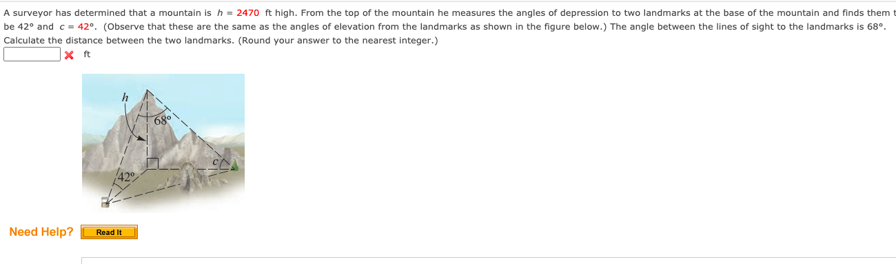 Solved Calculate the distance between the two landmarks. | Chegg.com