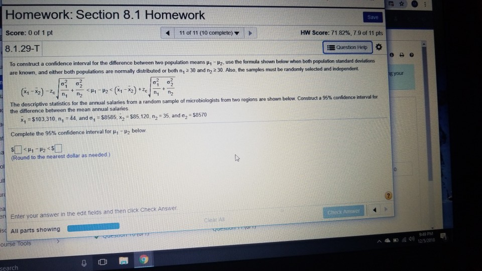 Solved Homework Section 8 1 Homework Score 0 Of 1 Pt