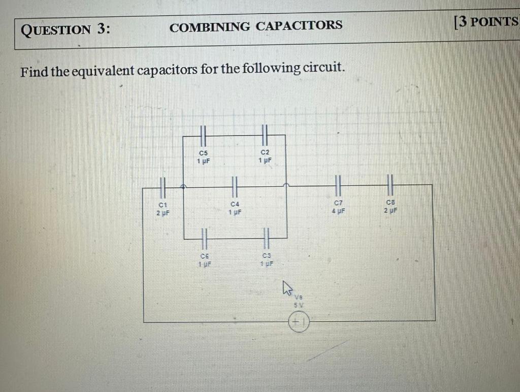 Solved Find the equivalent capacitors for the following | Chegg.com