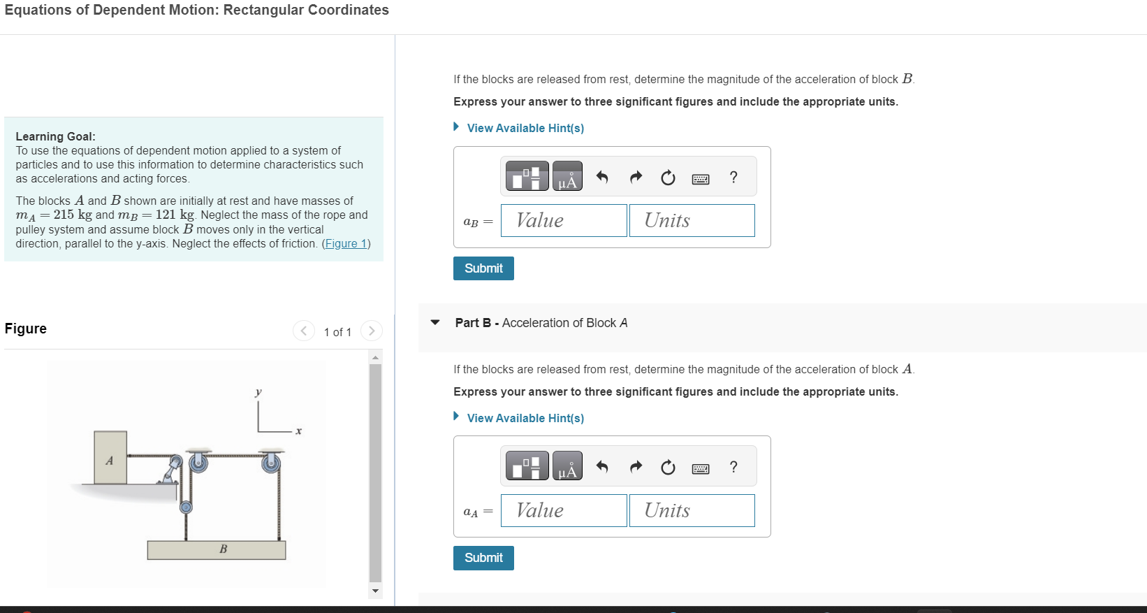 Solved Equations of Dependent Motion: Rectangular | Chegg.com