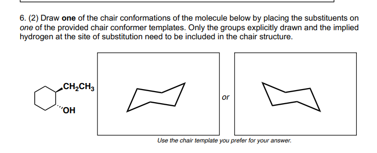 Solved (2) ﻿Draw one of the chair conformations of the | Chegg.com
