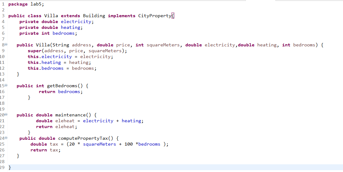 Solved Hi, I need help with 4 simple and short methods so my | Chegg.com
