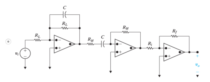 Solved Active broadband first order bandpass filter that | Chegg.com