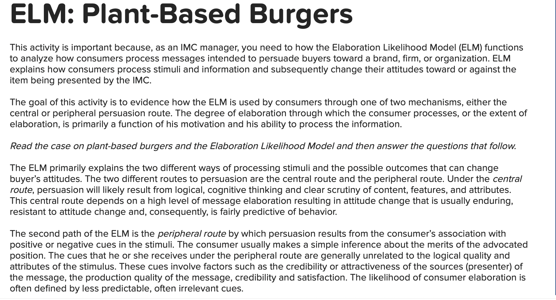 Solved This activity is important because, as an IMC | Chegg.com