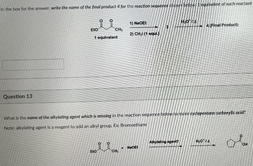 Solved in the box for the answer, write the name of the | Chegg.com