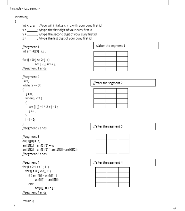 Solved #include int main() { int x, y, z; //you will | Chegg.com
