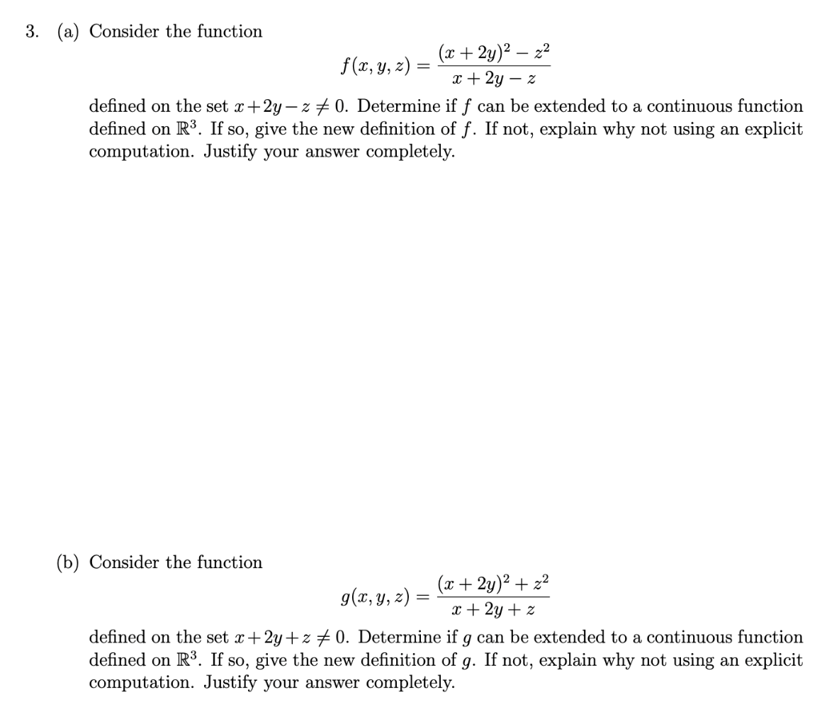 Solved 3. (a) Consider the function | Chegg.com