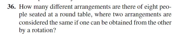 Solved 36. How many different arrangements are there of | Chegg.com