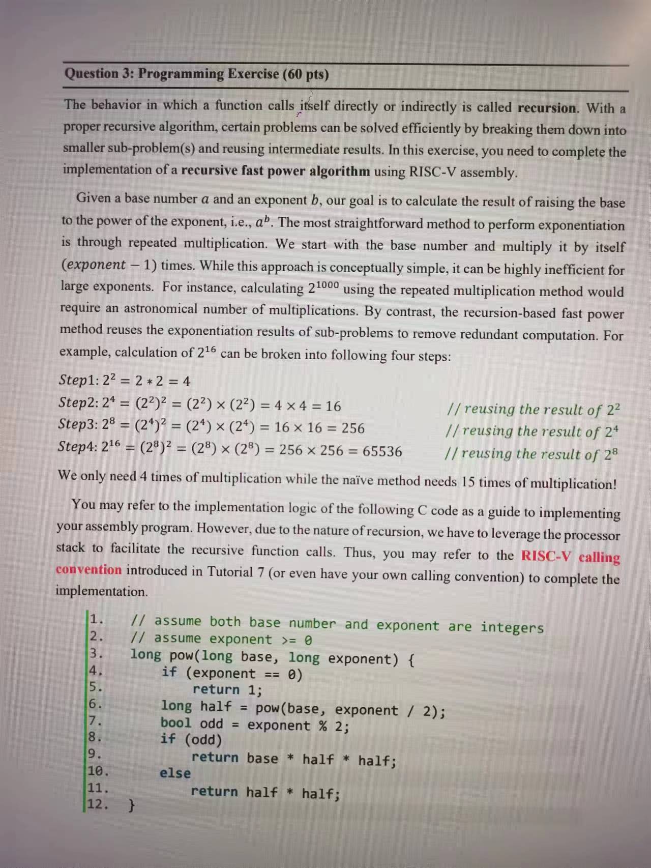 Solved Question 3: Programming Exercise (60 ﻿pts)The | Chegg.com