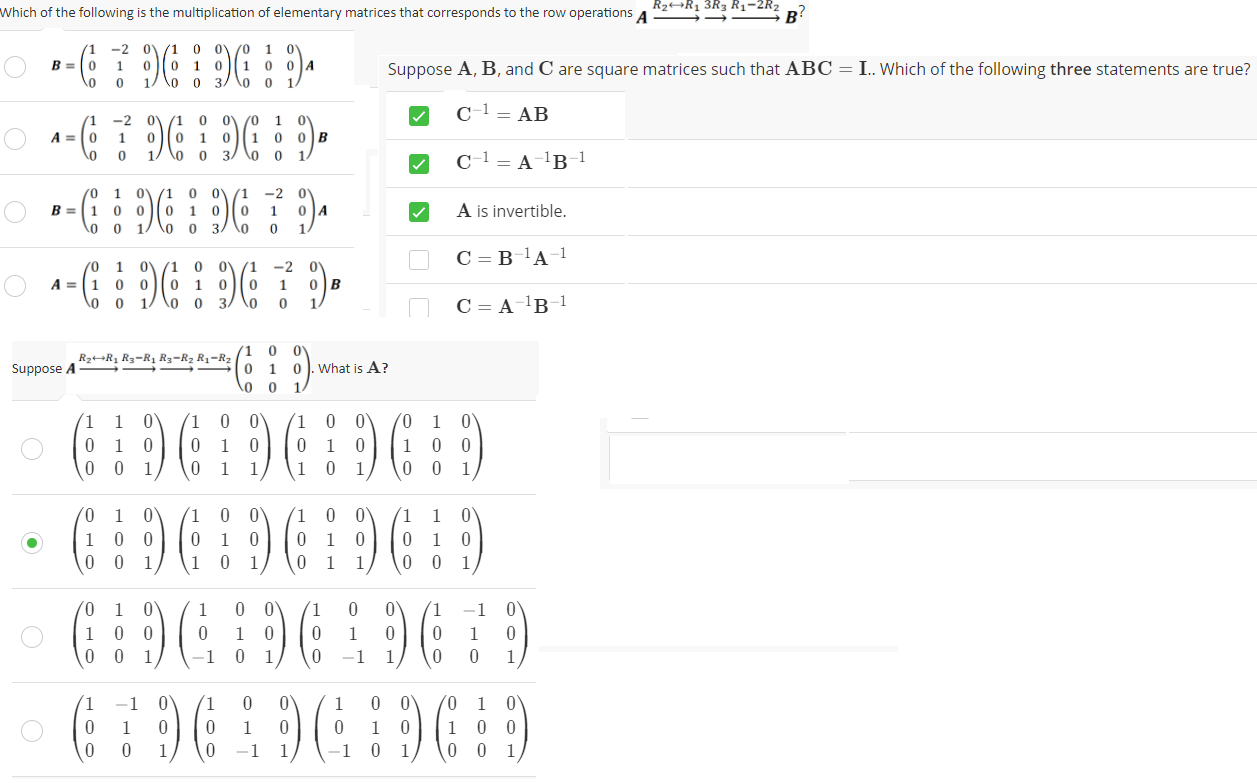 Solved Which of the following is the multiplication of | Chegg.com