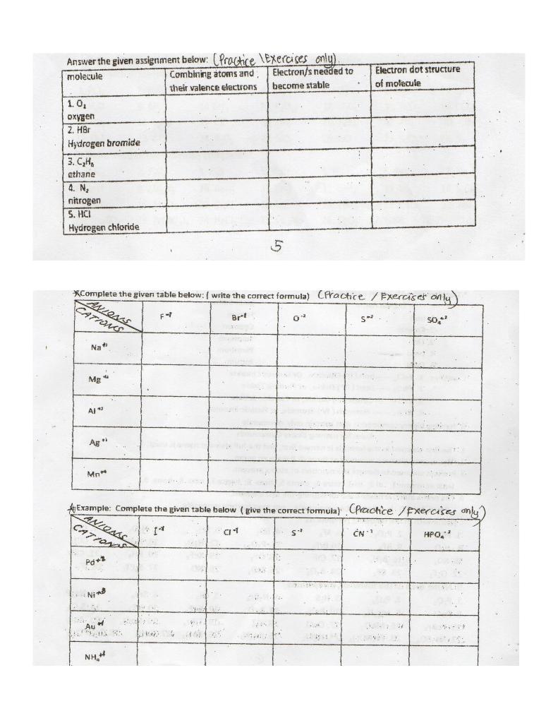 Solved Complete the table (make your answers clear and write | Chegg.com