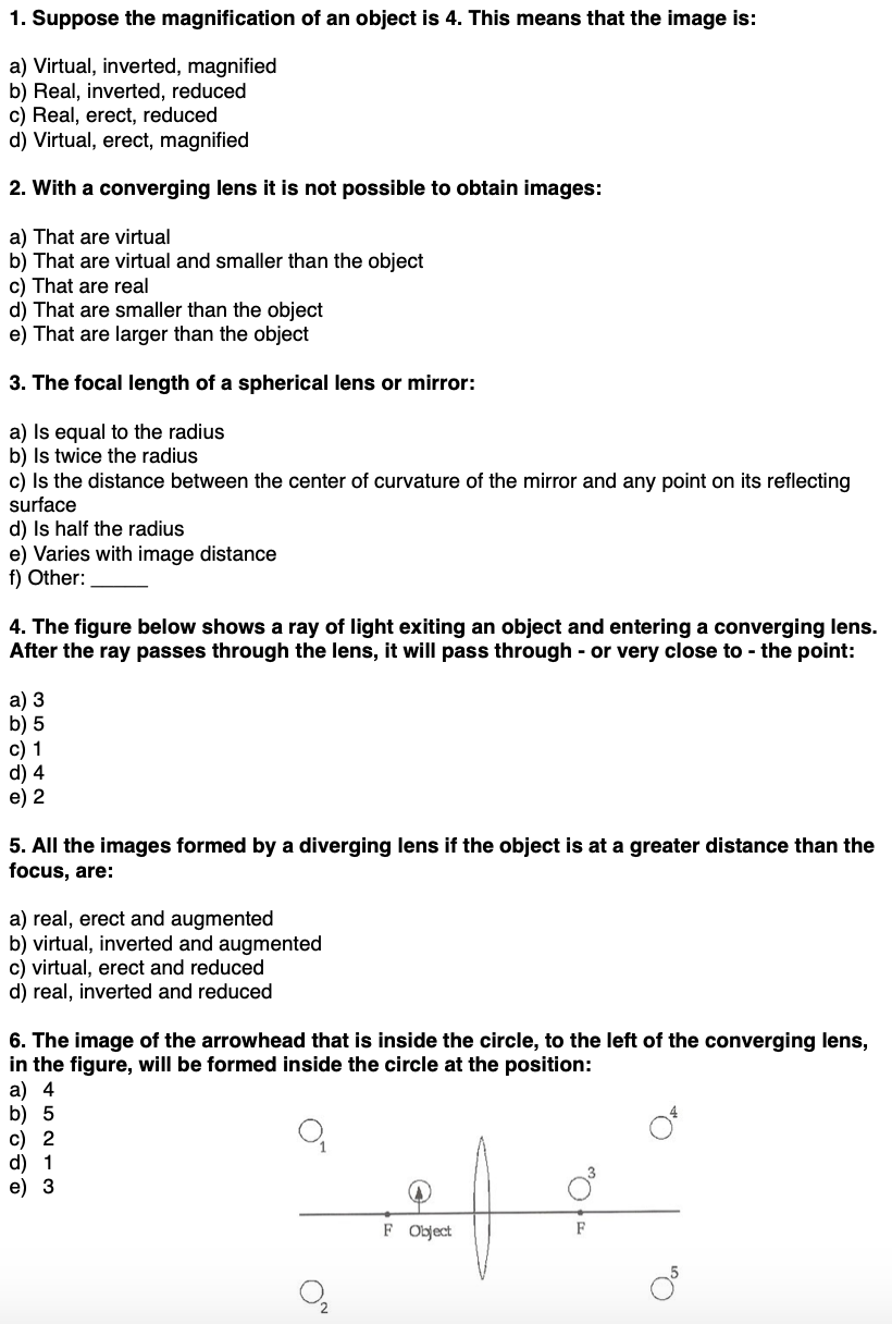 Solved 1. Suppose the magnification of an object is 4. This | Chegg.com