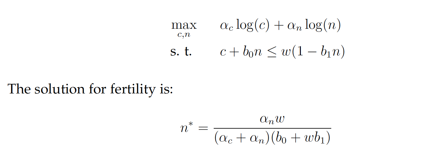 Solved max cen Ac log(c) + An log(n) S. t. c+ bon | Chegg.com