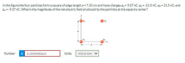 Solved In the figure the four particles form a square of | Chegg.com