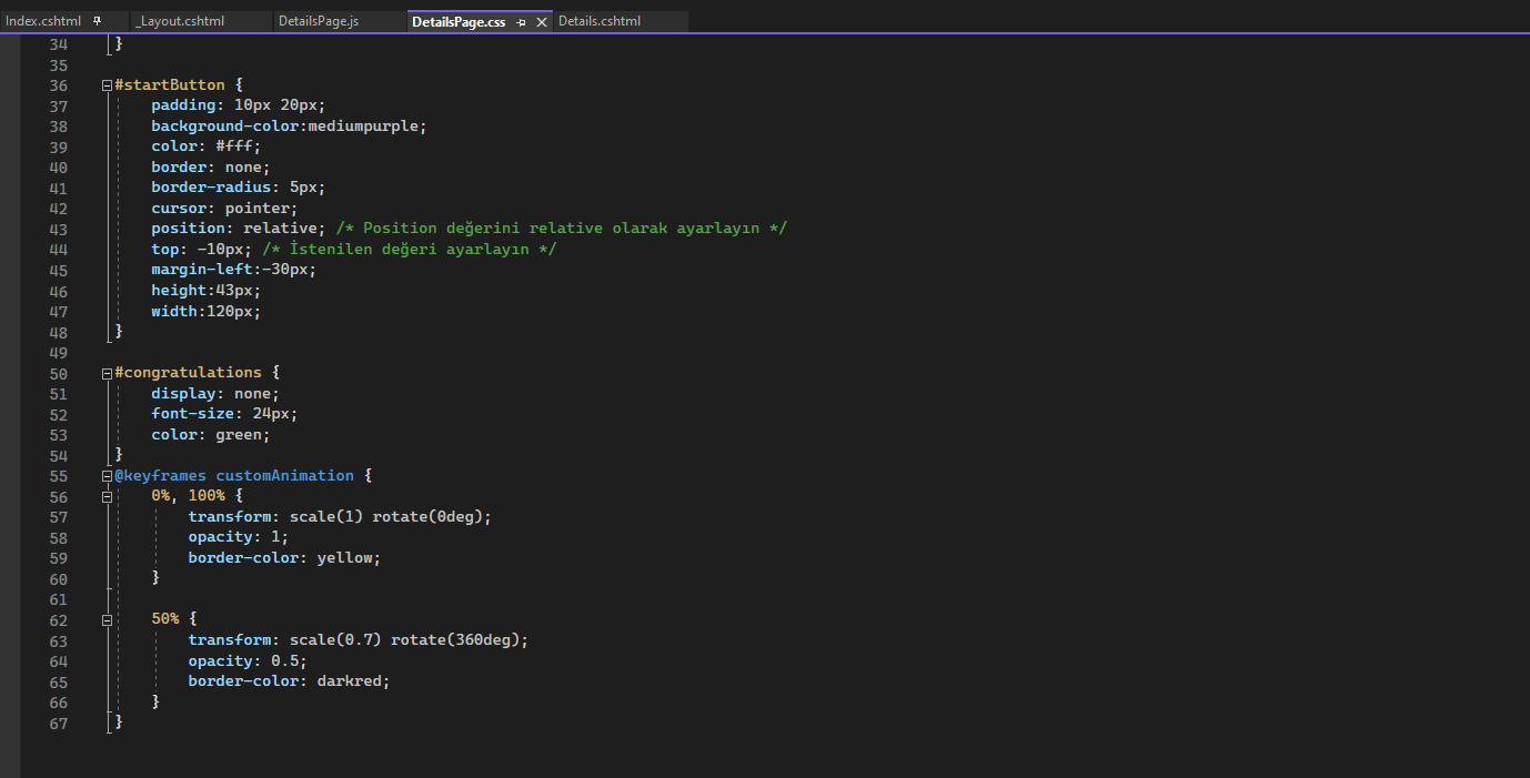 Solved \} Đ\#startButton \{ padding: 10px20px; | Chegg.com