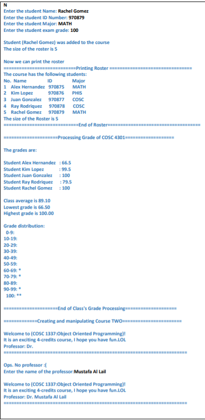 Solved After examining the provided code for GradeBook | Chegg.com