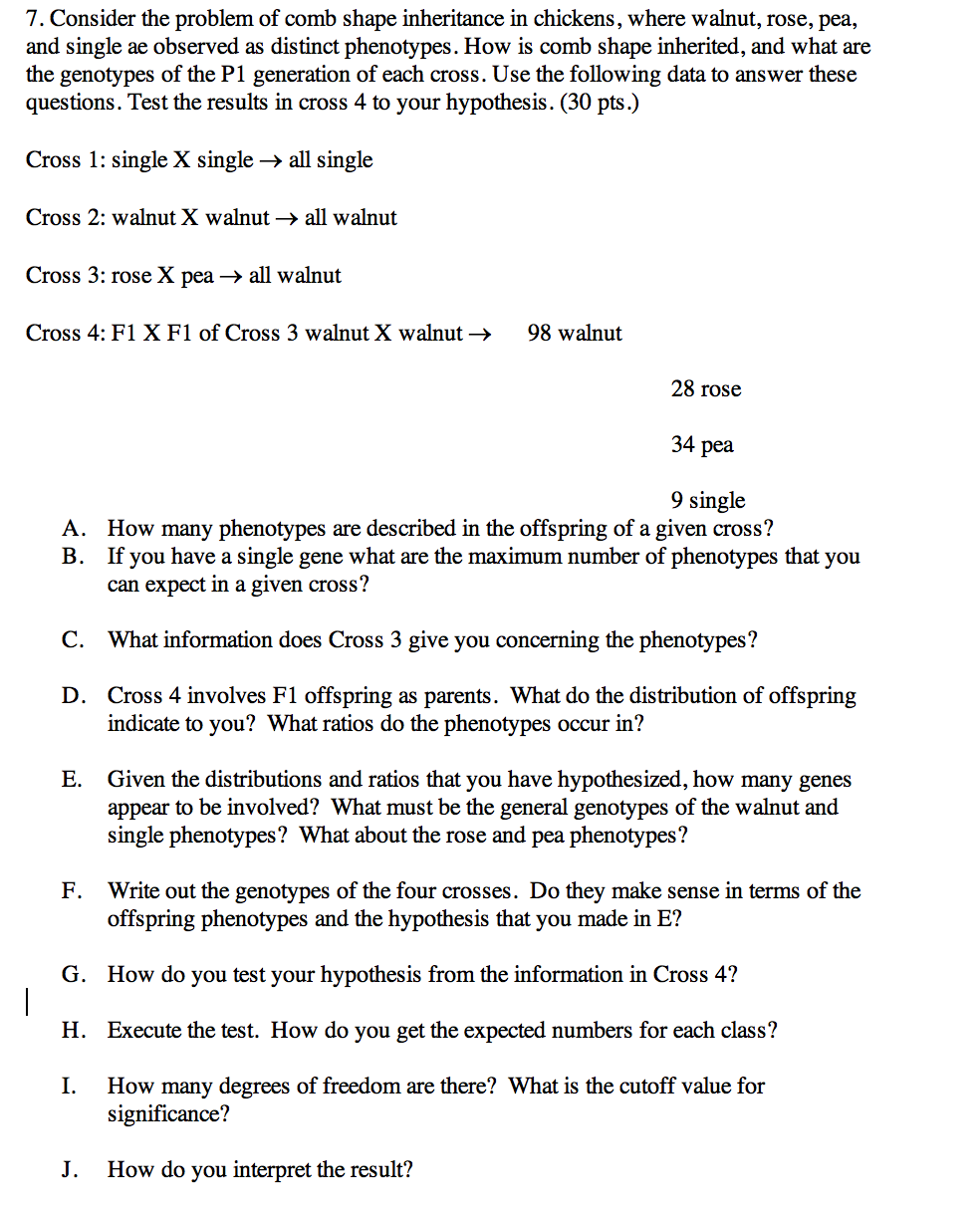 Solved 7. Consider the problem of comb shape inheritance in | Chegg.com