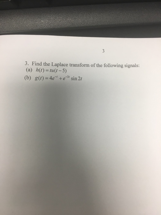Solved Find the Laplace transform of the following signals: | Chegg.com