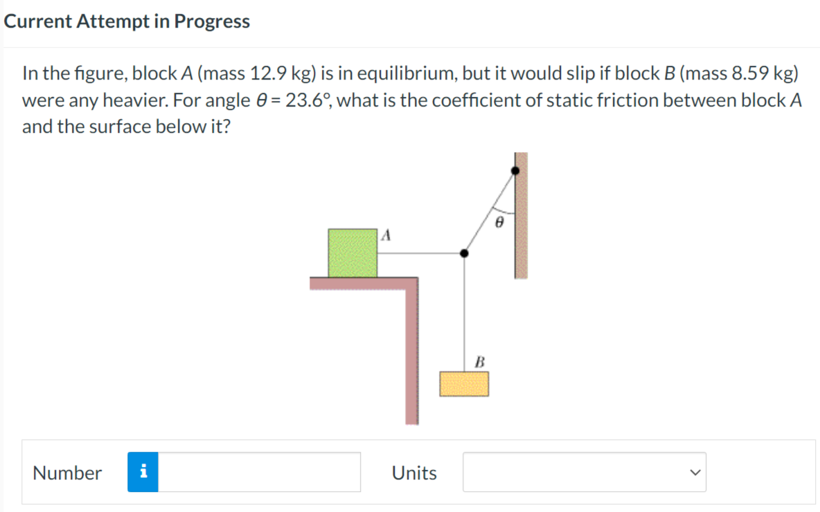 Solved In the figure, block A (mass 12.9 kg ) is in | Chegg.com