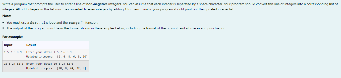 Solved integers. All odd integers in this list must be | Chegg.com