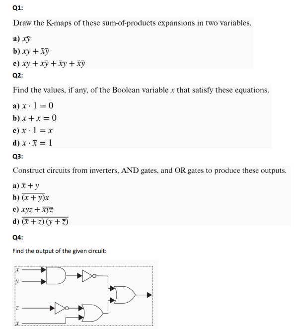 Solved Draw the K-maps of these sum-of-products expansions | Chegg.com