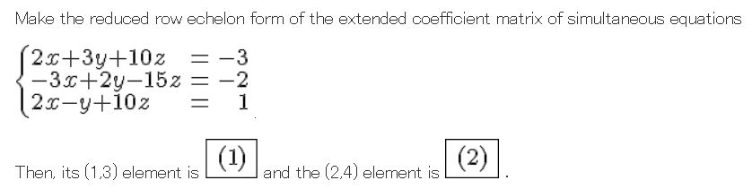 Solved Make the reduced row echelon form of the extended | Chegg.com