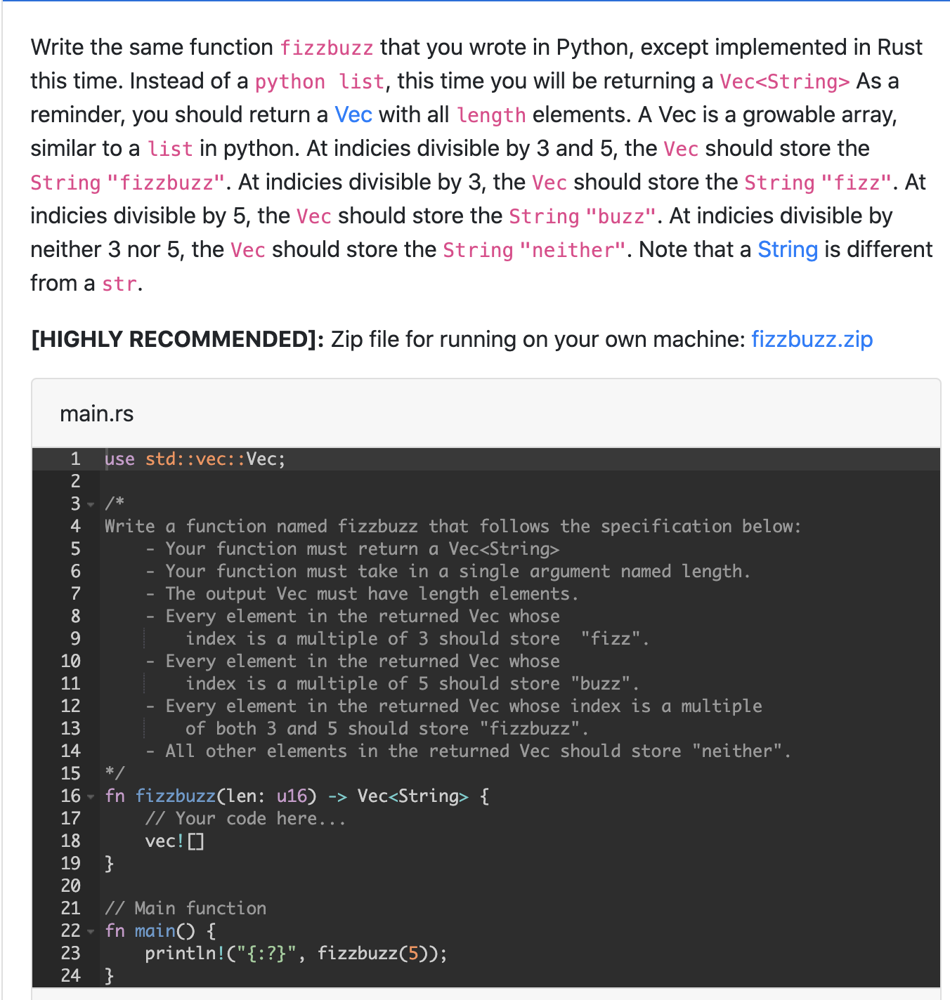 Solved Write the same function fizzbuzz that you wrote in | Chegg.com